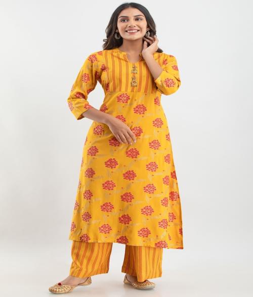 Buy Sajke Kurta and Palazzo Set For Women Online at Best Prices in ...