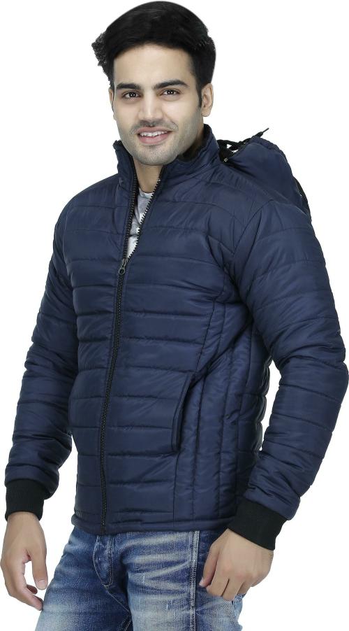 Buy QUIN FLETCHER Dark Blue Quilted Jacket Online at Best Prices in ...