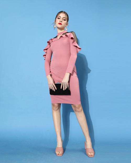 Buy Miss Chase Women Pink Solid Polyester Single Dress Online at Best Prices in India - JioMart.