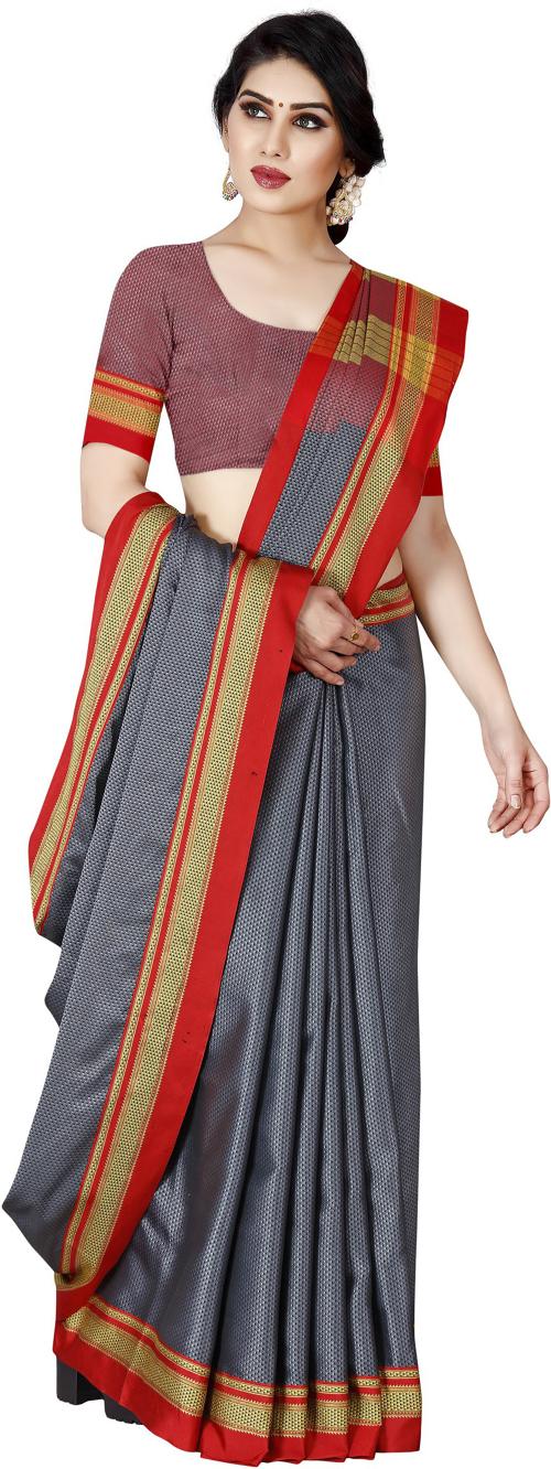 Buy SHREE SHAKTI FASHION Striped Bollywood Nylon Saree (Multicolor ...