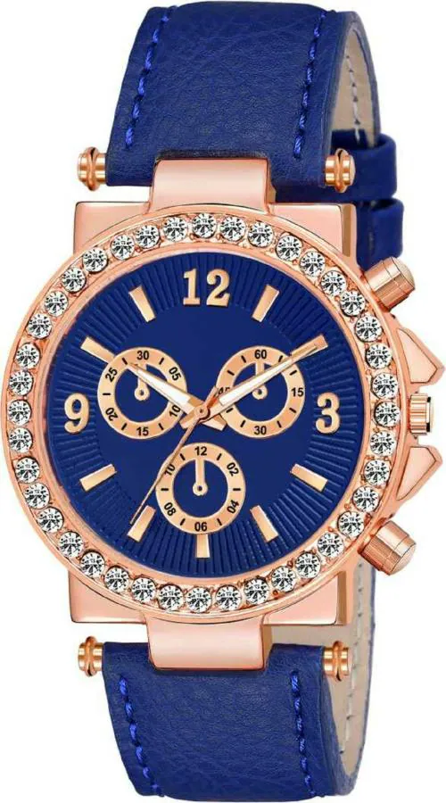 Bolun Analog Blue Dial Blue Strap Watch For Women - JioMart