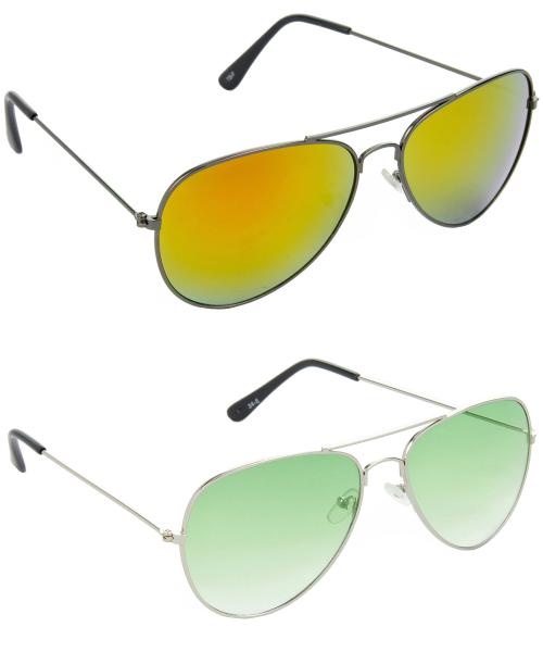 Buy Red Leaf Men & Boys Aviator Sunglasses Grey & Silver Frame, Yellow ...
