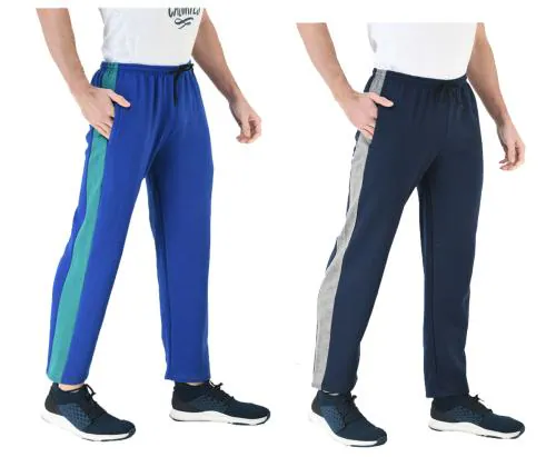 Buy IndiWeaves Mens Solid Fleece Warm Lower Track Pants (Pack of 2 ...