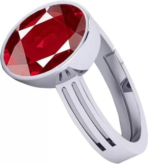 Buy Chopra Gems & Jewellery Brass Original Ruby Manik Stone Ring (Men and Women) - Free size ...