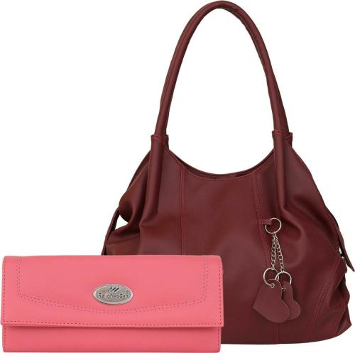 Buy Semiize Women Maroon PU Shoulder Bag Online at Best Prices in India ...