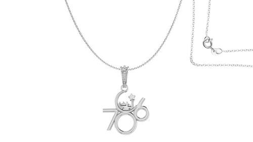 Buy Akshat Sapphire Pure Silver Muslim 786 Pendant With Chain Suitable ...