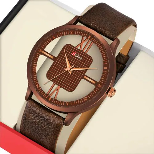 Buy Bolun Analog Brown Dial Brown Strap Watch For Men Online at Best ...
