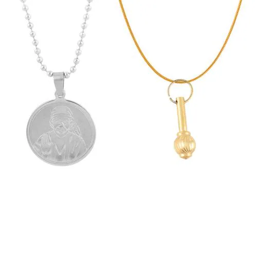 Buy Maalgodam Stainless Steel Locket, Gold Plated Locket, Sai Baba ...