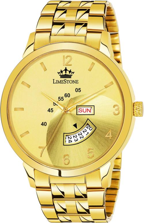 Buy LIMESTONE Analog Gold Dial Gold Strap Watch For Men (LS2908) Online ...