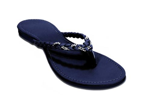 Buy A Trendy and Stylish Diamond Embedded Design Blue Sandal for Women ...