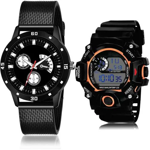 Buy NEUTRON New Formal Casual And Army Digital Sports Black Colour ...