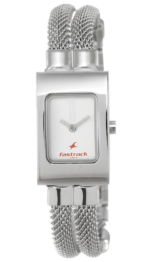 Buy Fastrack Analog Dial White Band Silver Upgrade-Core Watch ...