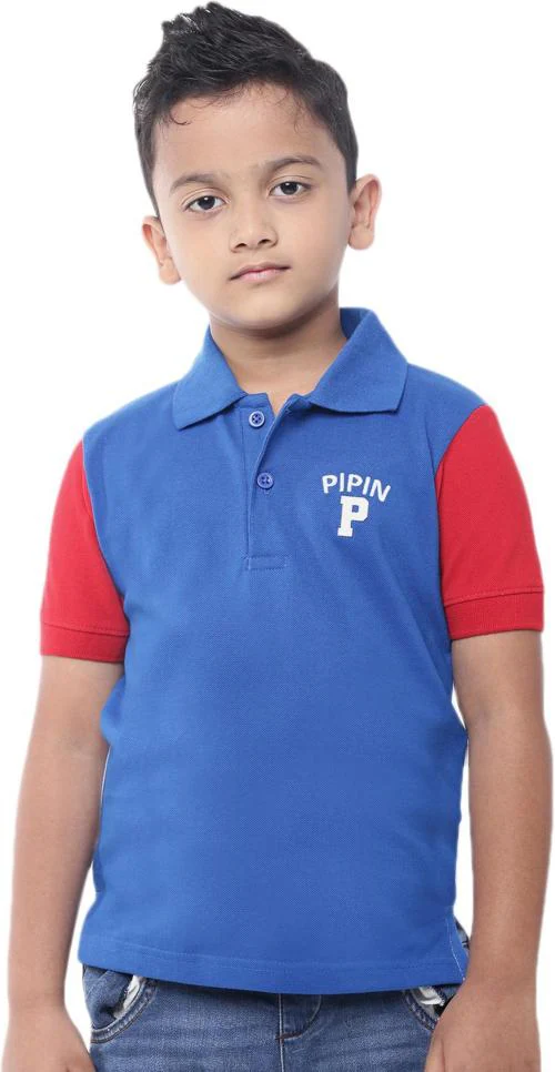 Buy Pipin Boys Blue Printed Pure Cotton T Shirt (2-3 Years) Online at Best Prices in India ...