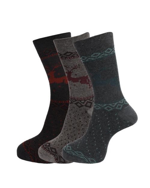 Buy DOLLAR Men's Multicolor Solid Cotton Blend Pack of 3 Full-length ...