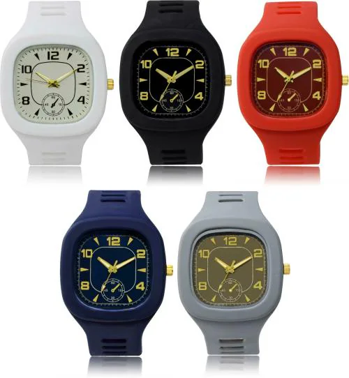 Buy OM DESIGNER Wrist Watch Multi-color Dial Multi-color Strap Watch ...