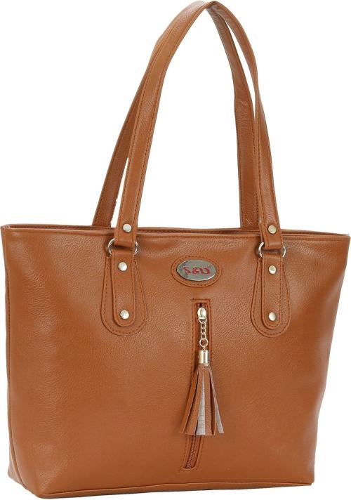 Buy Semiize Women Tan Artificial Leather Shoulder Bag Online at Best ...