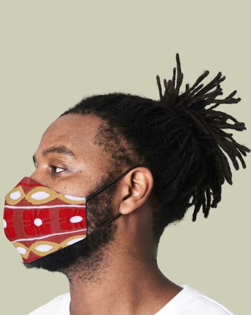 Buy Bokoka Men Maroon Embroidered Cotton Masks (One Size) Online at Best Prices in India - JioMart.