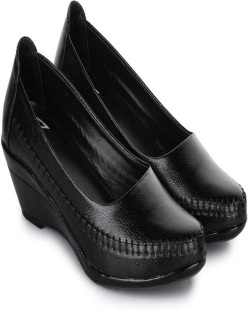 Buy Banuchi women Black wedges bellies Online at Best Prices in India ...