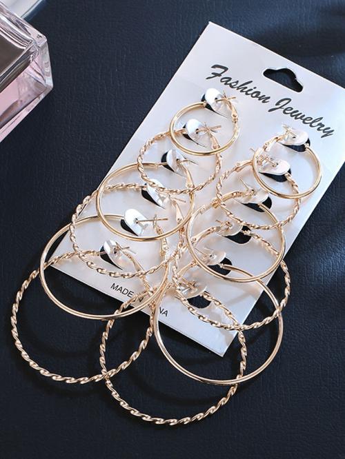 Buy Scintillare by Sukkhi Glistening Gold Plated Hoop Earring Combo for ...