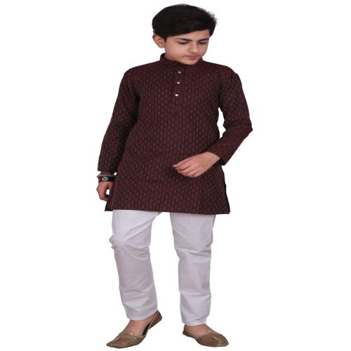 Buy Pro-Ethic Style Developer Maroon Striped Design Kurta Pajama Sets ...