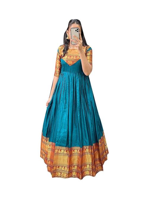 Buy Reeta Fashion Traditional Morpich Narayan Pet Cotton Zari Weaving ...