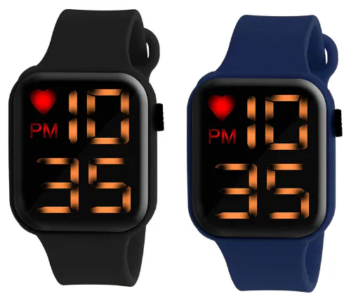 Buy hala -Combo - (Black + Blue) - HL-I5-EL-LED Digital Watch - For ...