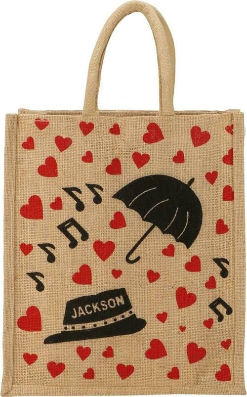 Buy BLACKBOXES Classy Style Jute hat and umbrela print Lunch Bag Online ...