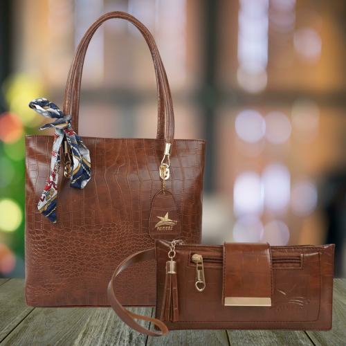 Buy Fances Women Tan Handbag (Pack of: 2) Online at Best Prices in ...
