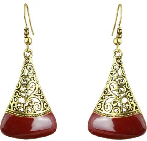 Buy Waama Jewels Gold-Plated Brass Drops And Danglers Maroon For Women Online at Best Prices in ...