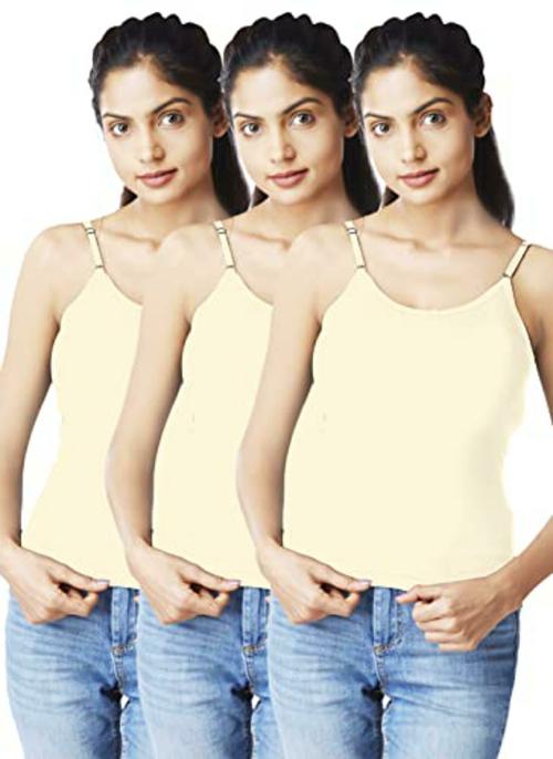 Buy Alba Trends - Beige 100% Cotton Slips for Women 100 CM, Pack of 03 ...