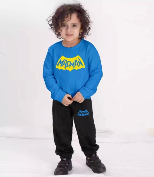 Buy MADMAN Kids Unisex Party Wear Crew Neck Sweat & Jogger Set- Royal Blue Online at Best Prices ...