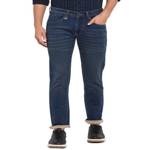 Buy Red Chief Narrow Poly Cotton Lycra Blue Solid Casual Denim Jeans ...