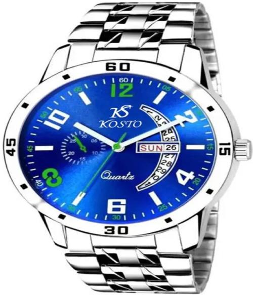 Buy Kosto Men Blue Dial Silver Strap Classy Watch For Men l Casual l ...