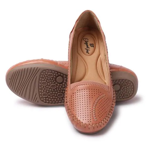 Buy Elegant feet Peach Color Soft & Comfortable Women Bellies (Ballet ...