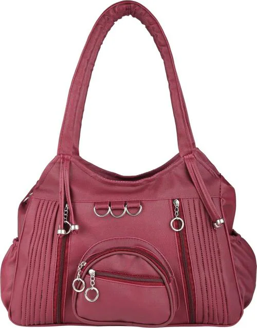 Buy Ritupal Collection Women Maroon Synthetic Leather Hand-Held Bag ...