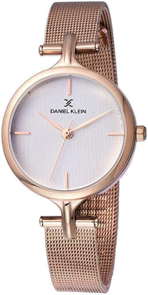 Buy Daniel Klein Analog Silver Dial Gold Strap Watch For Women Online ...