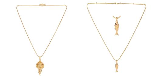 Buy Maalgodam Designer Locket, Fish Locket with Brass Chain LOCKET-CMB ...