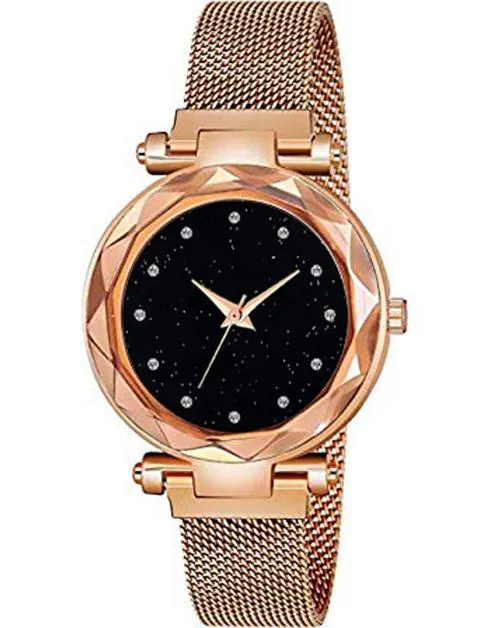 Buy Just Like Designers Magnetic Strap and Buckle Wrist Watch Black ...