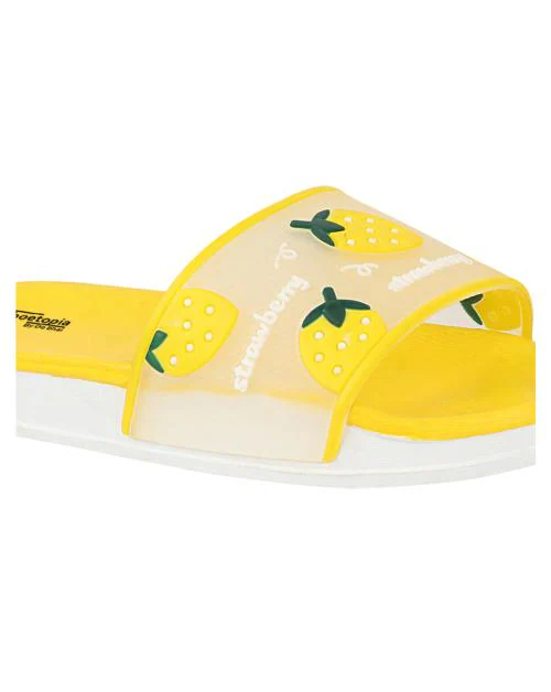 Buy Shoetopia Yellow Slides for women Online at Best Prices in India ...