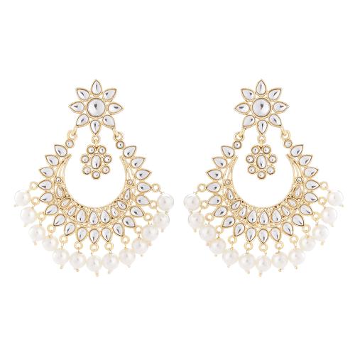 Buy Stefan Gold-Plated Chandbali Earring (Women) Online at Best Prices ...
