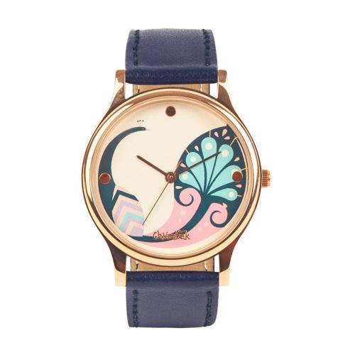 Buy Chumbak Analog Peach Dial Blue Strap Watch For Women Online at Best ...