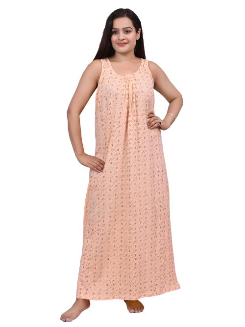 Buy NACNO Women's Hosiery Sinker Cotton Nighty/Maxi/Nightgown Online at ...