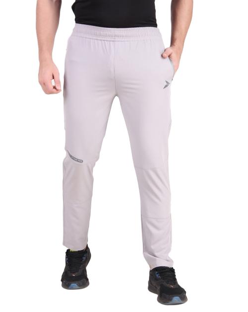 Buy FITINC Light Grey Men Dryfit & Light-Weight NS Lycra Track Pants with Zipper Pockets Online ...