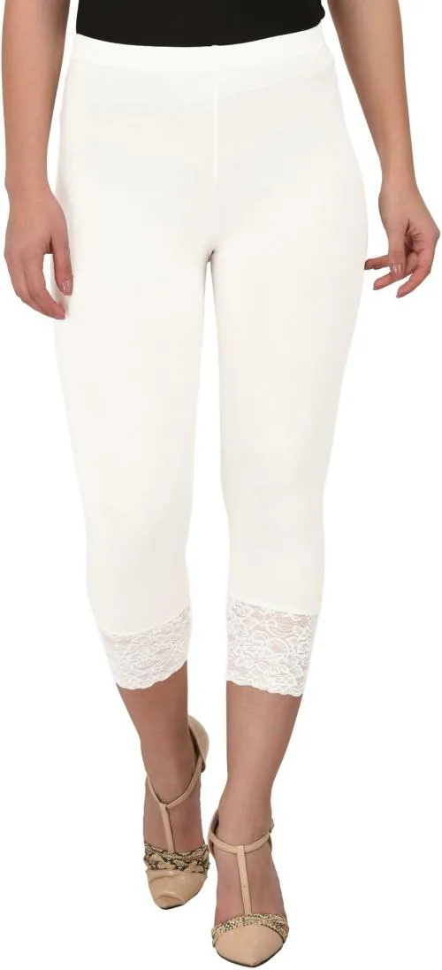 Buy Espresso Women White Capris Pack of 1 (L) Online at Best Prices in ...