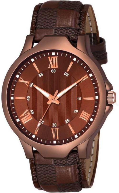 Buy KU Analog Brown Dial Brown Strap Watch For Men Online at Best ...