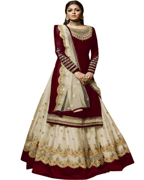 Buy Fab Window Women's Georgette Fabric Sarara Suit (Dress) with Mirror ...