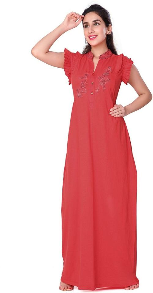 Buy Honeydew 100% cotton hosiery Red nighty Online at Best Prices in ...