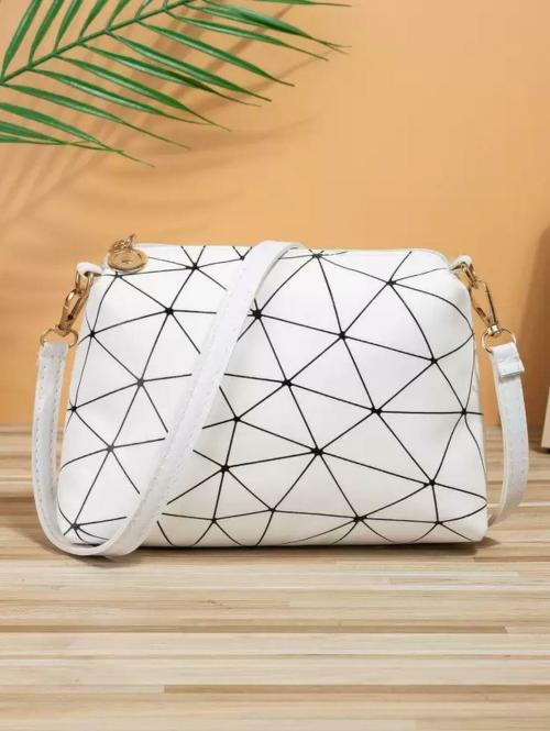 Buy Daniel Clark White Pu For Women, Girls Sling Bag Online at Best ...