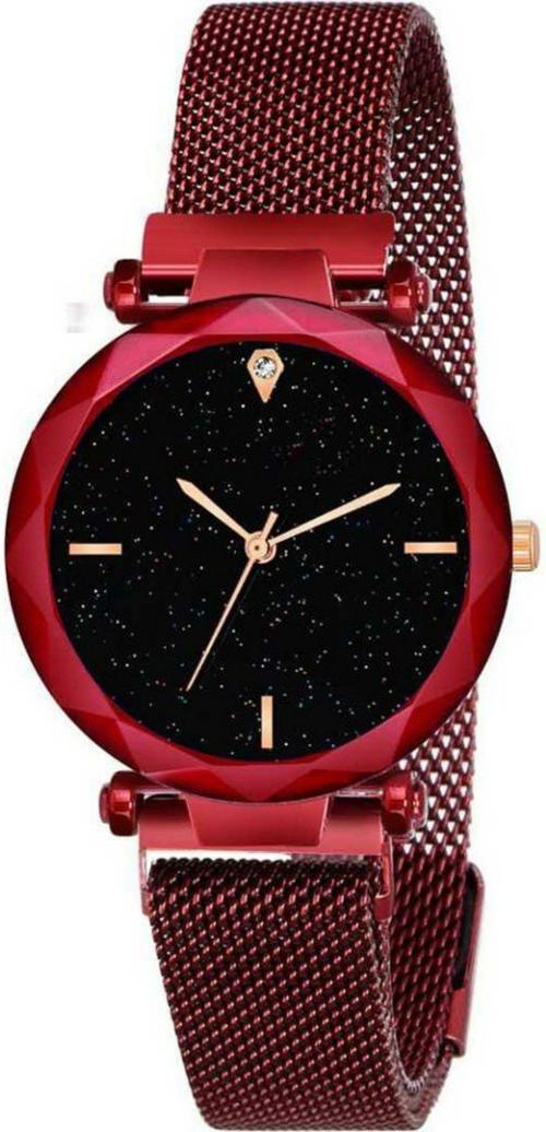 Buy Watchstar Analog Multi-color Dial Maroon Strap Watch For Couple ...