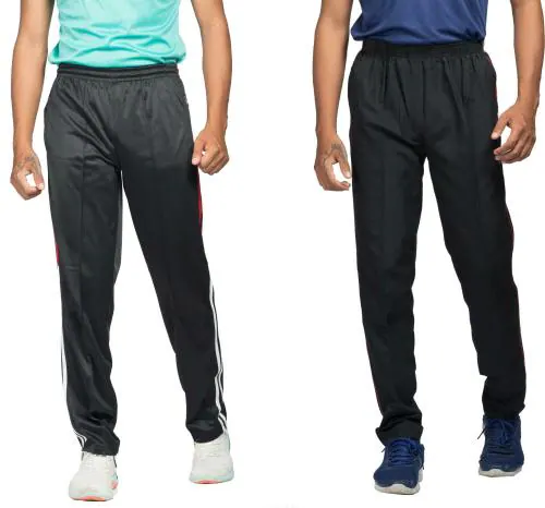 Buy estro Men Black Solid Polyester Track Pants Online at Best Prices ...